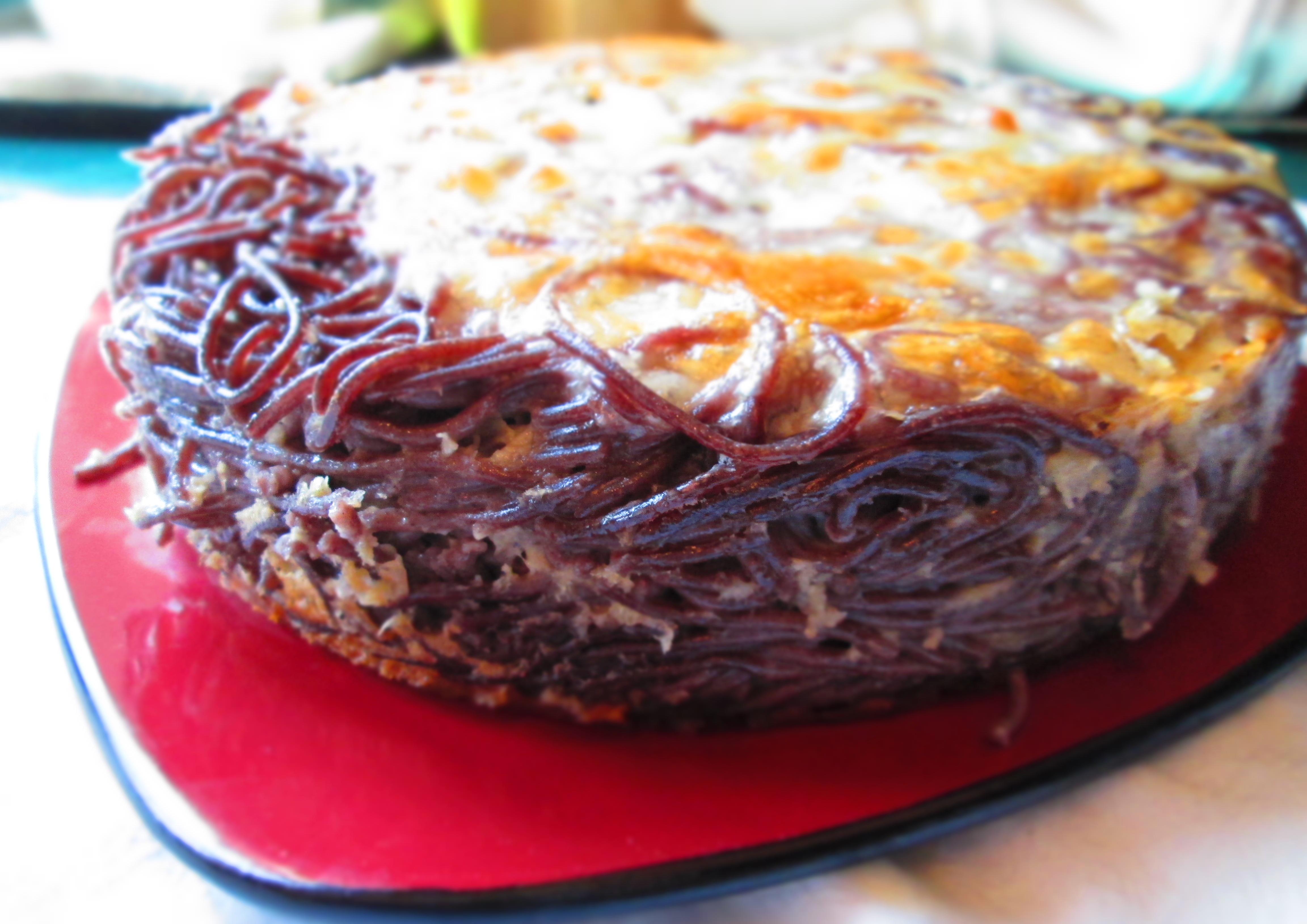 Black Rice Noodle Pie | Miz Chef